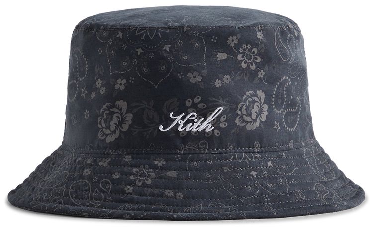 Buy Kith Paisley Bucket Hat 'Black' - KHM050380 001 | GOAT