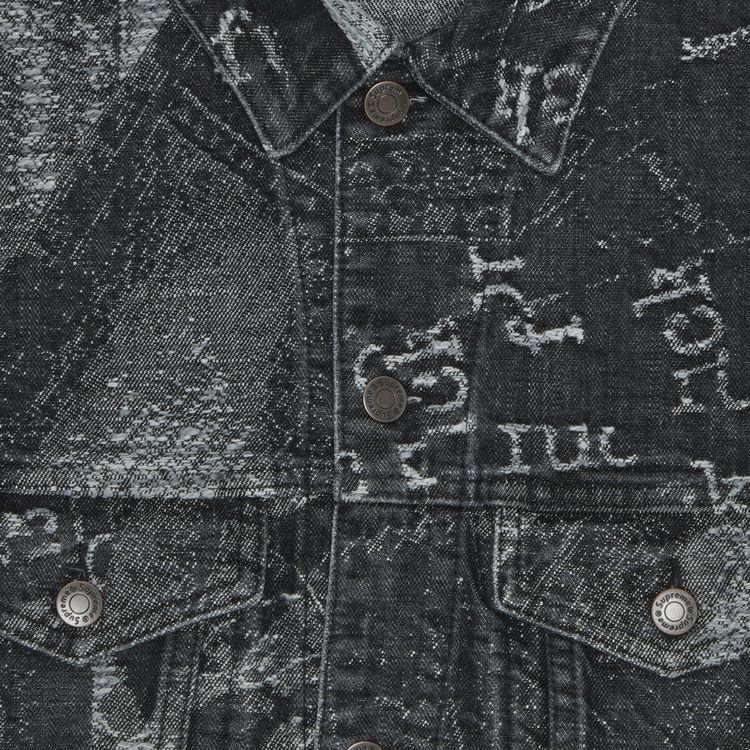 Buy Supreme Archive Denim Jacquard Trucker Jacket 'Black' - SS23J24 ...