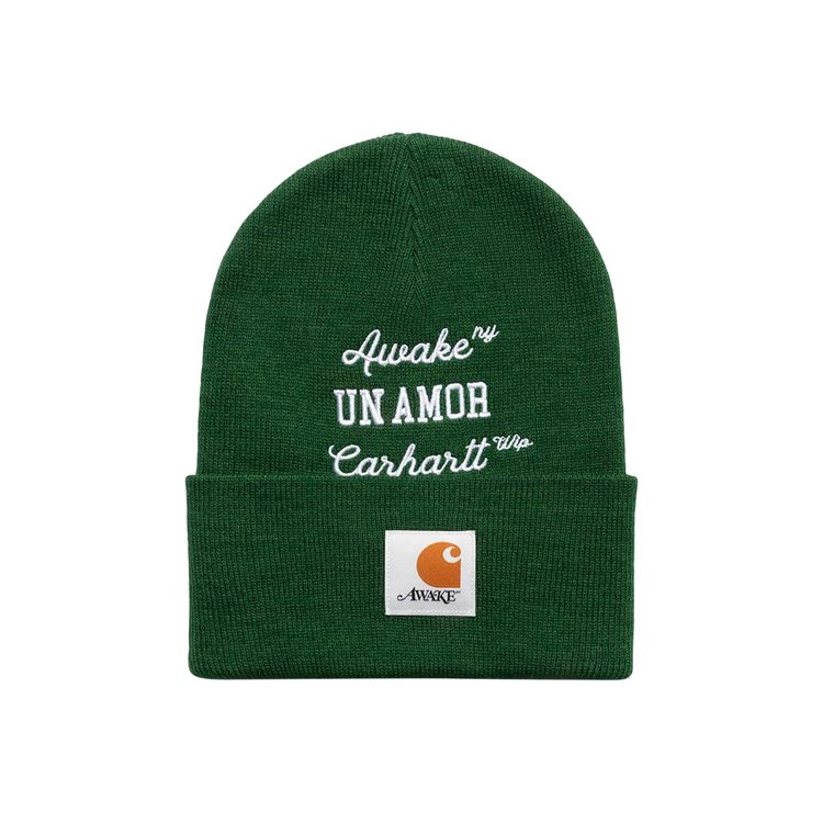 Buy Awake NY x Carhartt WIP Un Amor Beanie 'Dark Green' - AWK CAR23 ...