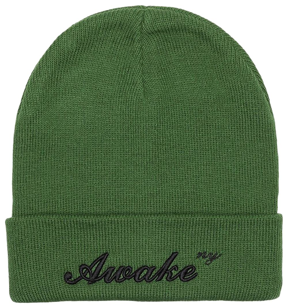 Buy Awake NY Script Logo Beanie 'Dark Green' - AWK FW21 HT009 DARK | GOAT