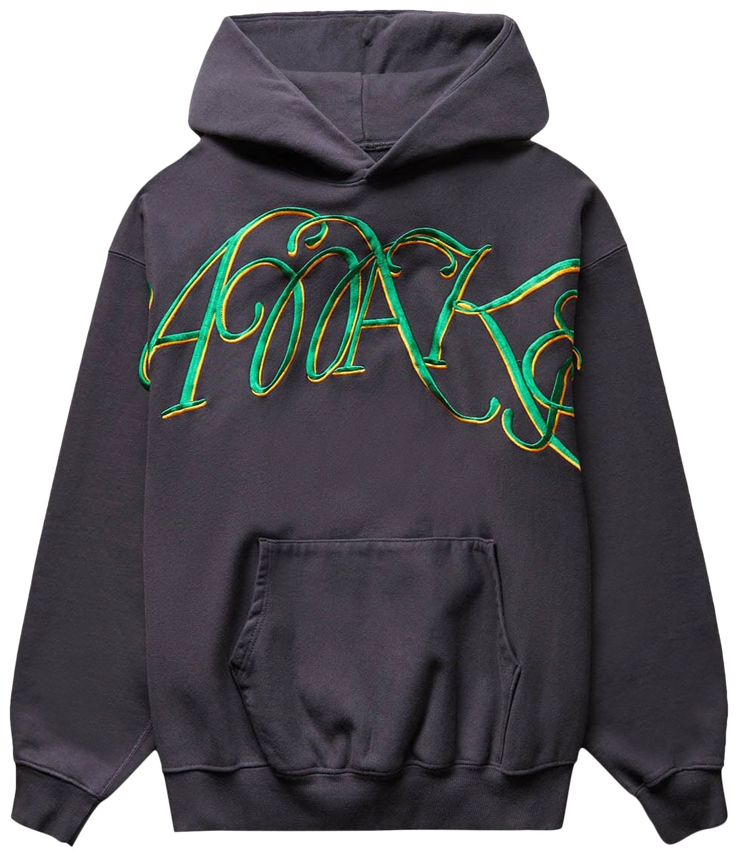 Buy Awake NY Script Oversized Embroidered Hoodie 'Charcoal' - AWK FW22 ...