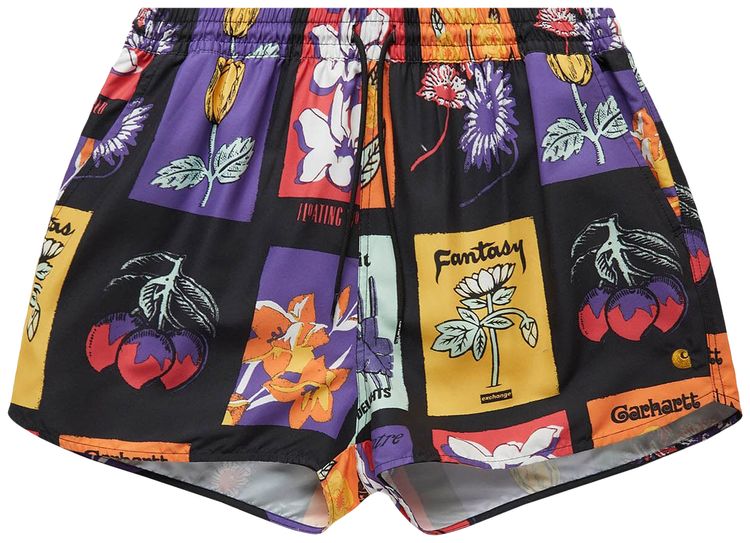 Buy Carhartt Wip Chase Swim Trunks Verdanta Printblackgold