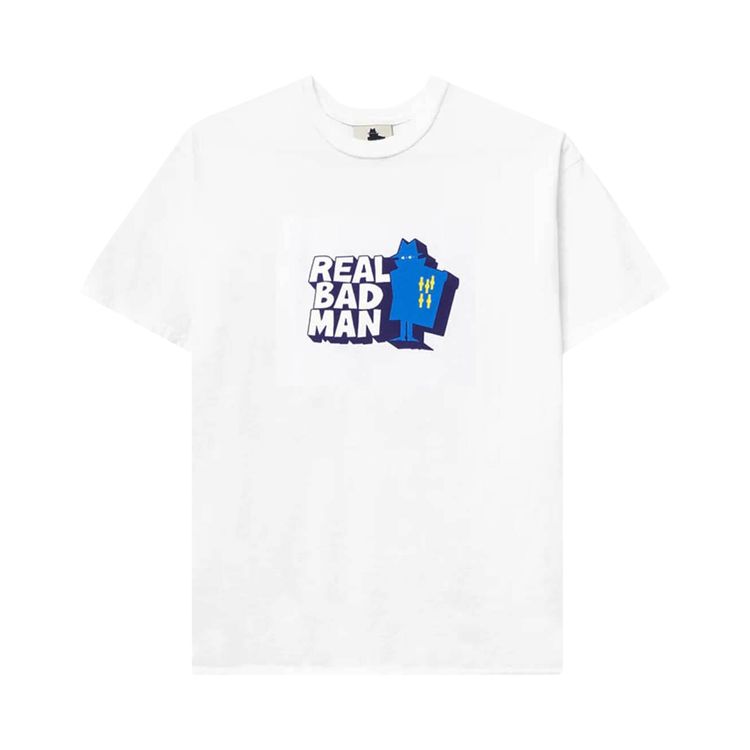 Buy Real Bad Man Rbm Front Hitter Short Sleeve Tee White Rbm7043