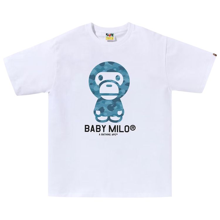 Buy BAPE Honeycomb Camo Baby Milo Tee 'White/Blue' - 2J30 110 002 WHITE ...