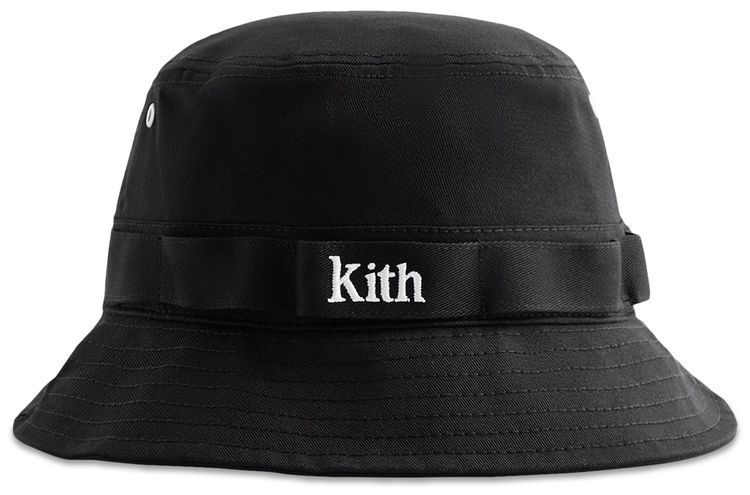 Buy Kith Multi-Loop Serif Bucket Hat 'Black' - KHM050317 001 | GOAT