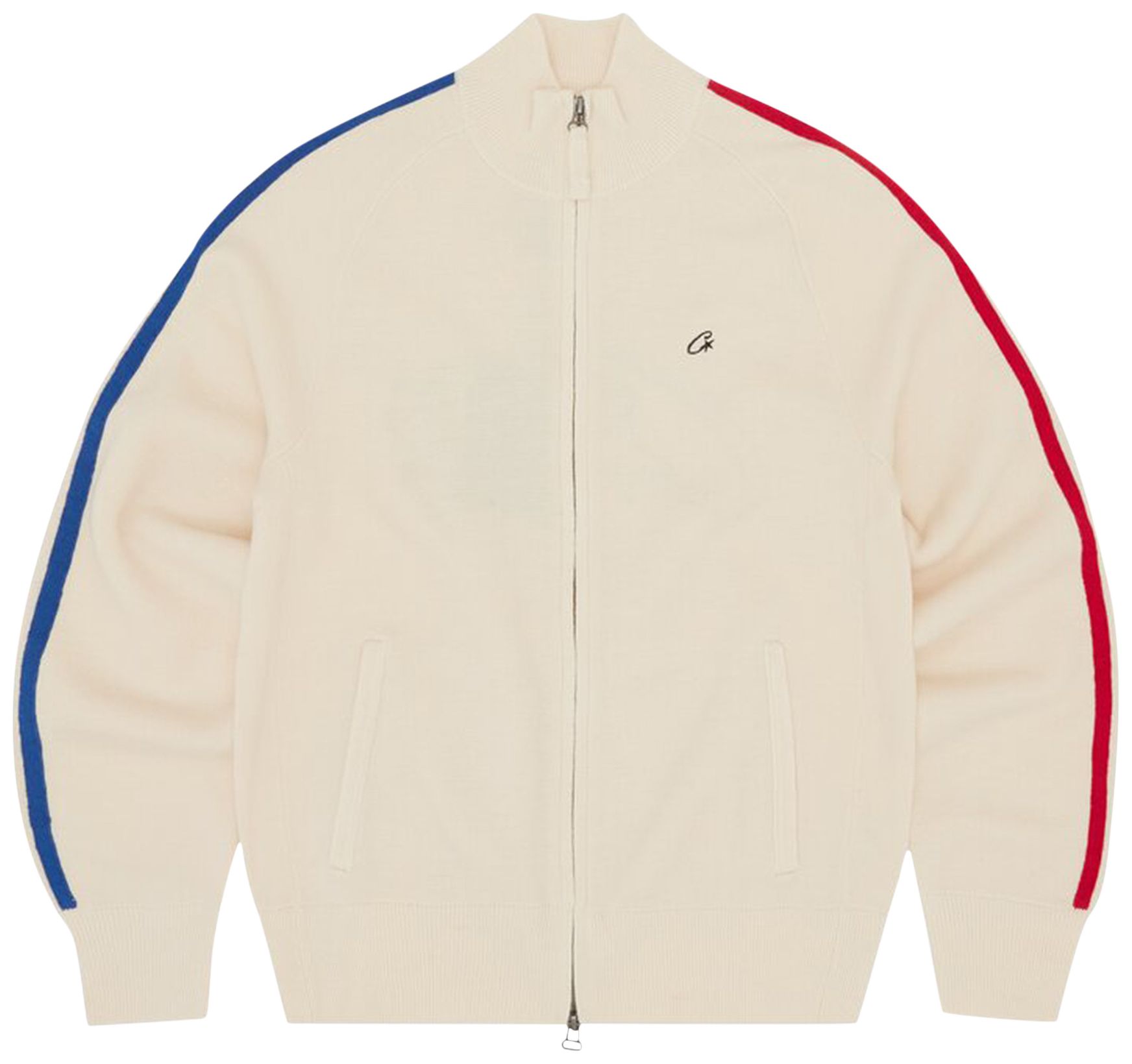 Buy Corteiz Knit Zip Up Fleece 'Cream' - 7892 1SS230322KZUF CREA | GOAT UK