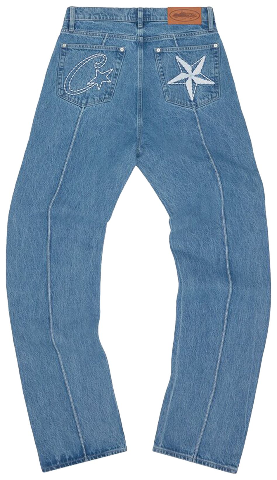 Buy Corteiz C-Star Denim Jeans 'Blue' - 7892 1SS230201CDJ BLUE | GOAT