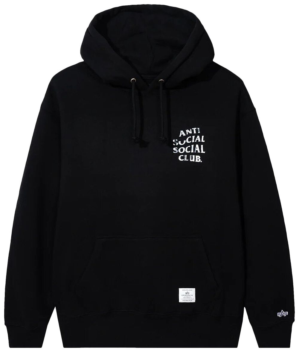 Buy Anti Social Social Club x Alpha Essential Hoodie 'Black' - 0657 ...