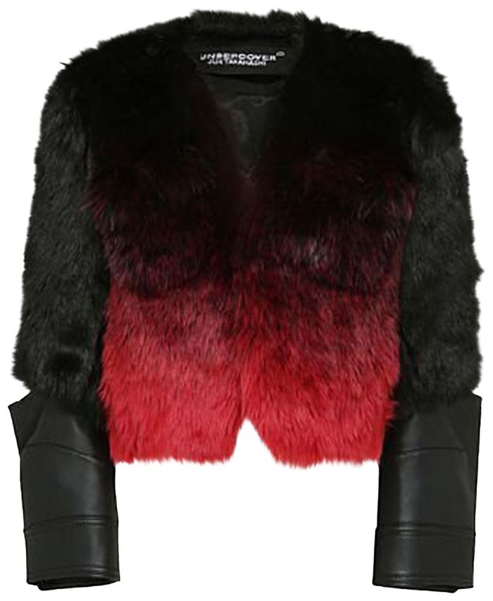 Buy Undercover Gradient Fur Coat 'Black' - UC2B1204 1 BLAC | GOAT
