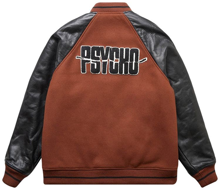 Buy Undercover Psycho Varsity Jacket 'Brown' - UC2B4203 0 BROW | GOAT