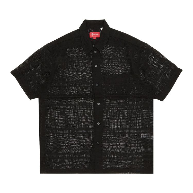 Buy Supreme Mesh Stripe Short-Sleeve Shirt 'Black' - SS23S4 BLACK | GOAT