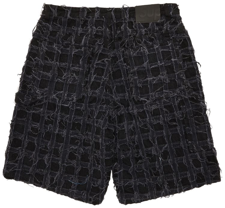 Buy Supreme Frayed Patchwork Baggy Denim Short 'Washed Black ...