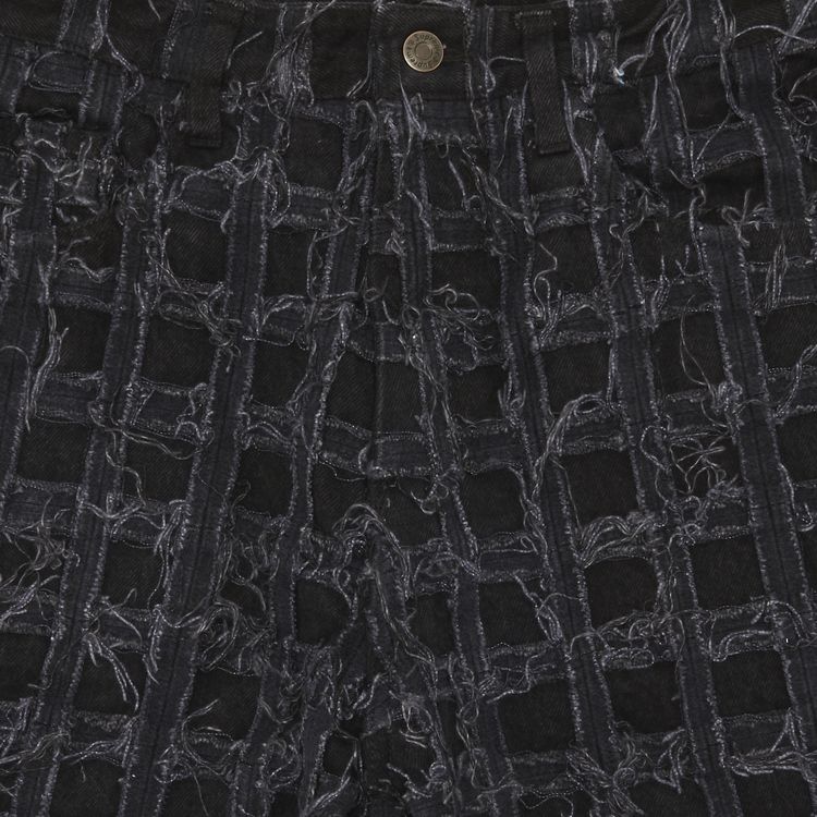 Buy Supreme Frayed Patchwork Baggy Denim Short 'Washed Black ...