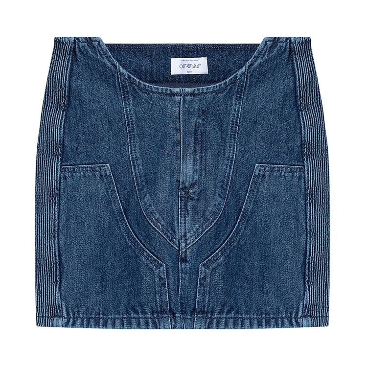 Buy Off-White Motorcycle Mini Skirt 'Blue' - OWYF019S23DEN0014500 | GOAT