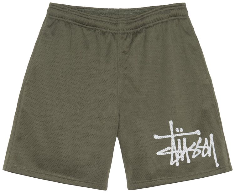 Buy Stussy Big Basic Mesh Short 'Olive' - 112285 OLIV | GOAT