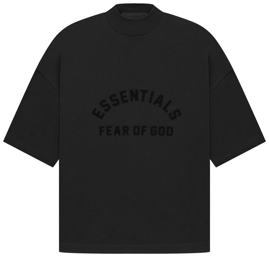 Buy Fear of God Essentials Tee 'Jet Black' - 125SP232000F | GOAT