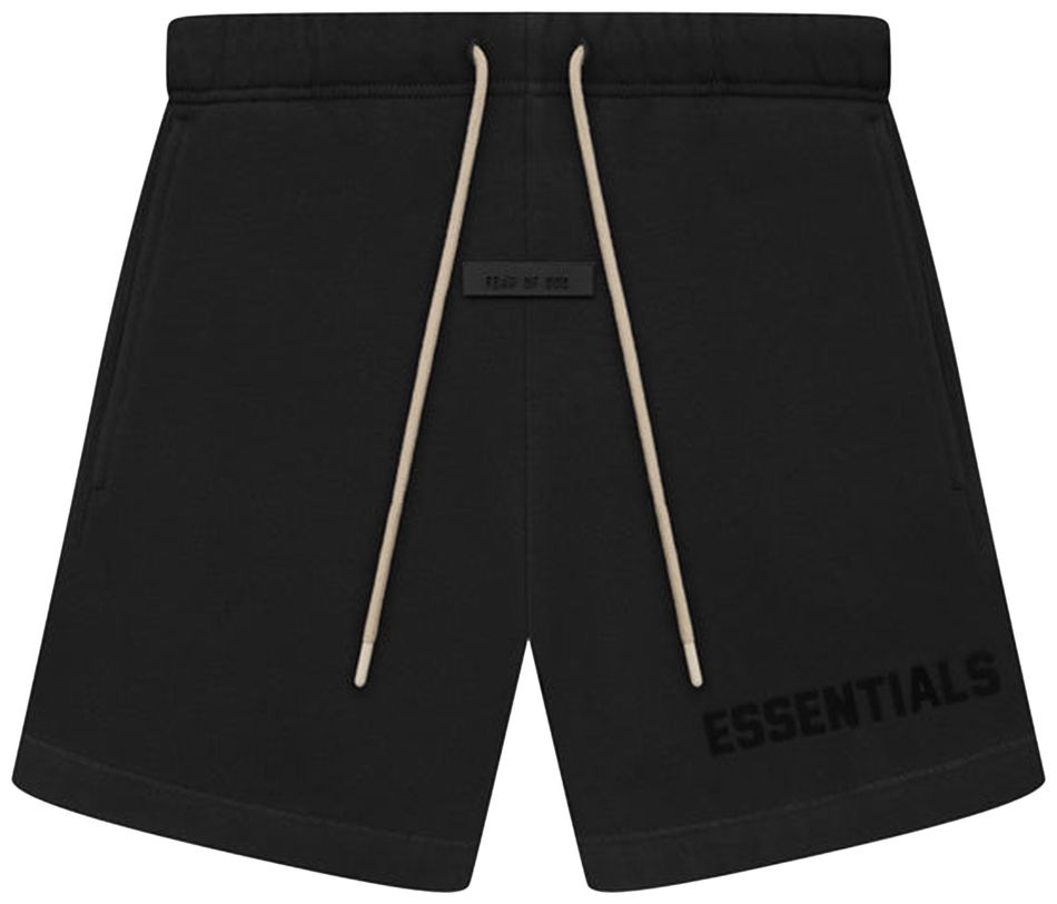 Buy Fear of God Essentials Sweatshort 'Jet Black' - 160SP232000F | GOAT