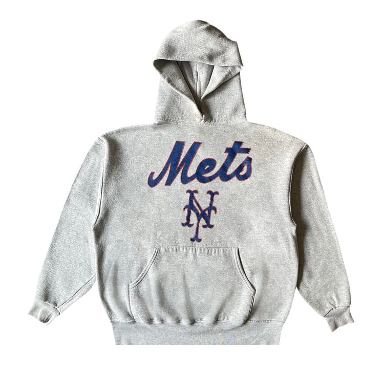 Buy Vintage New York Mets Hoodie 'Ash' - 2934 119900106NYMH ASH | GOAT