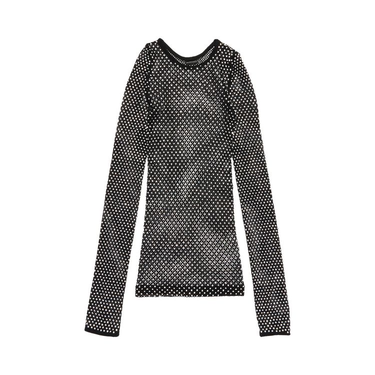 Buy Balenciaga Crystal Mesh Top 'Black' - 744999 3D2B4 1081 | GOAT