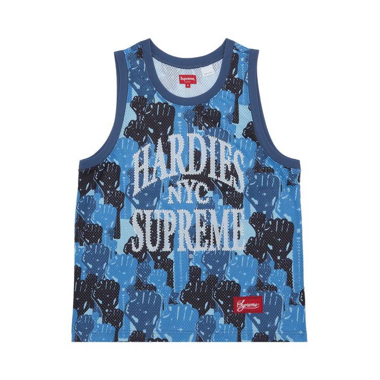 Buy Supreme x Hardies Camo Basketball Jersey 'Blue' - SS23KN74 BLUE | GOAT