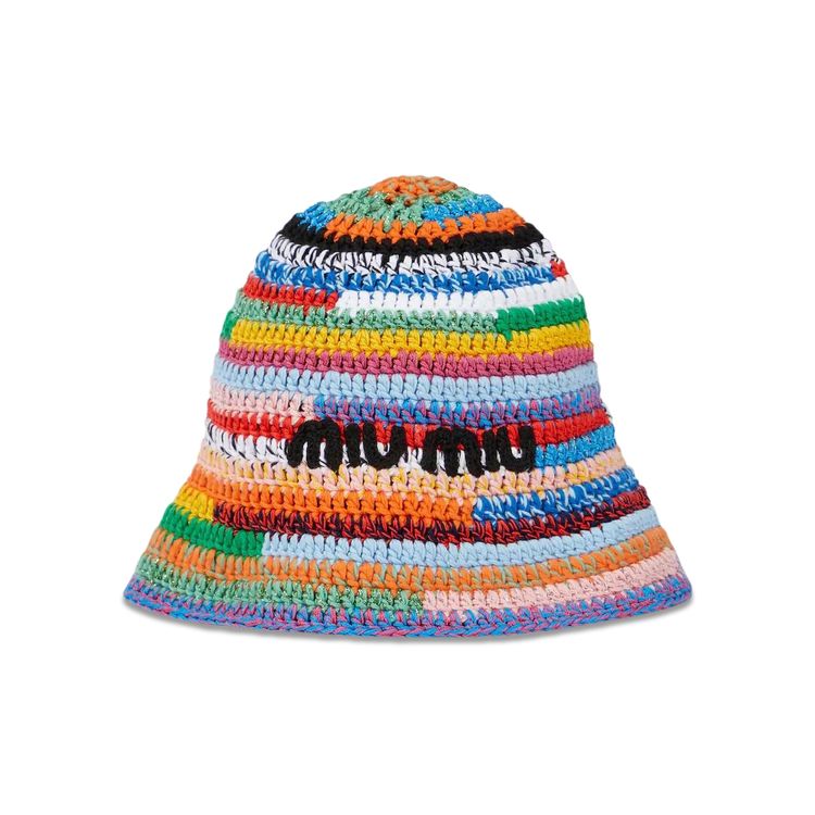 Buy Miu Miu Crochet Hat 'Multicolor' - 5HC326 2F46 F0055 | GOAT