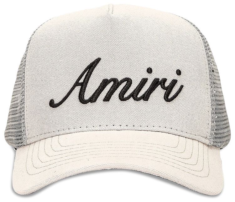 Buy Amiri Script Trucker Hat 'Alabaster' - PF23MAH008 271 ALAB | GOAT