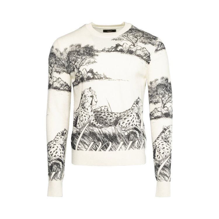 Buy Amiri All Over Leopard Print Crew 'Tan' - PF23MKL024 281 TAN | GOAT