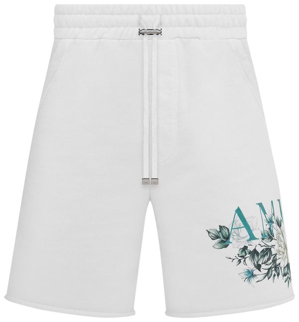 Amiri Floral Logo Short 'White' | GOAT