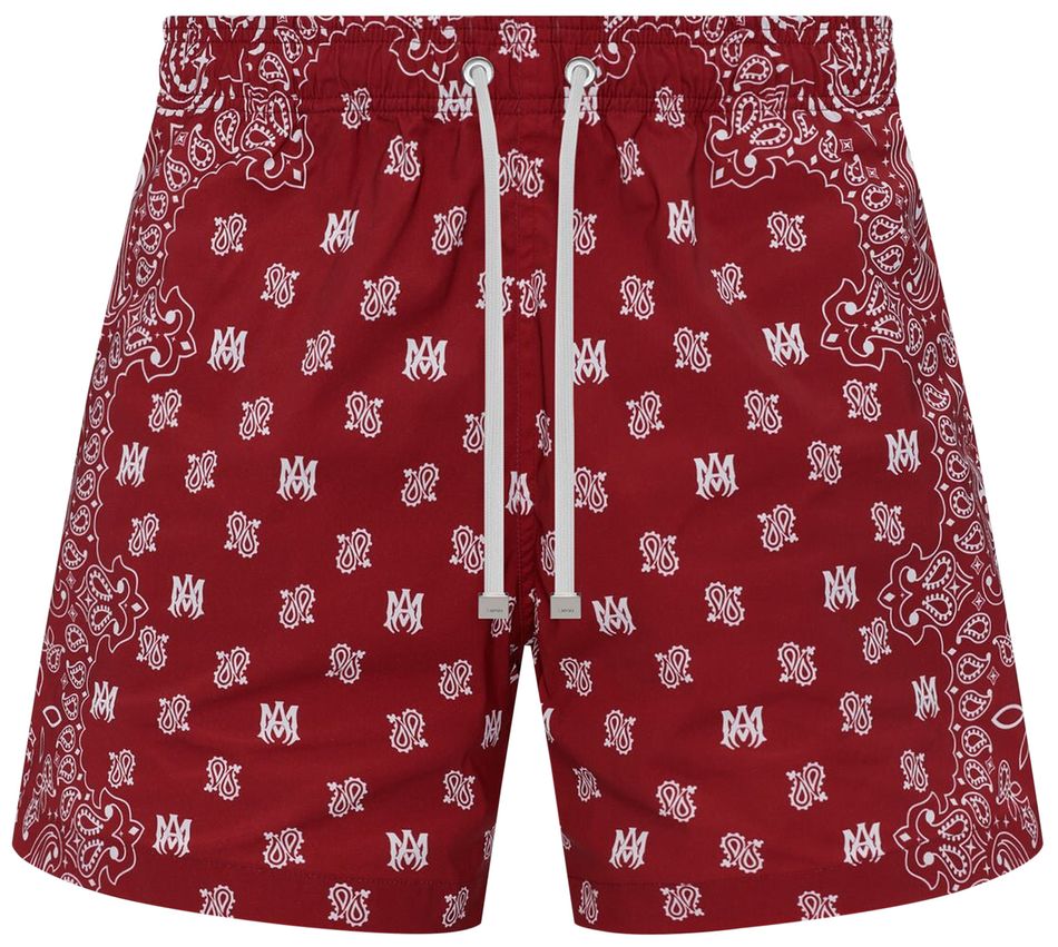 Buy Amiri Bandana Paisley Swim Trunk 'Red' - PF23MSB011 610 RED | GOAT