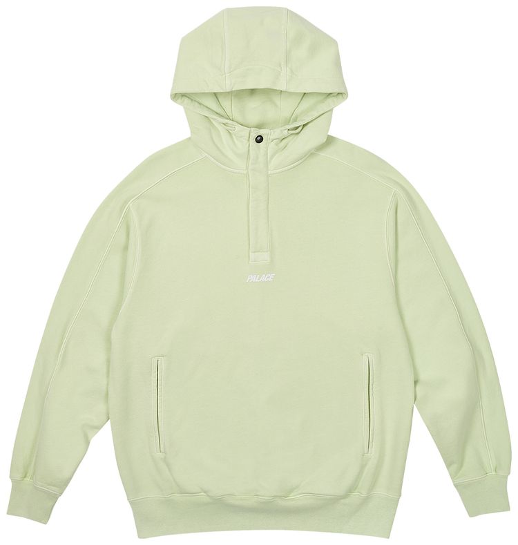 Buy Palace Washed Terry 1/4 Placket Hood 'Mojito' - P24CS137 | GOAT