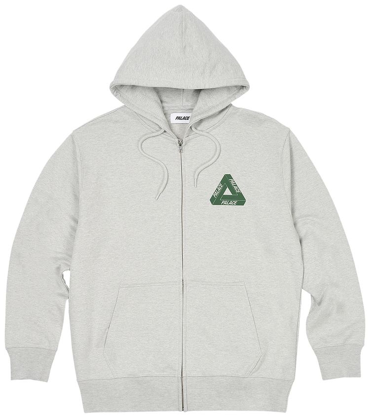 Buy Palace Tri-Puff Print Zip Hood 'Grey Marl' - P24HD009 | GOAT