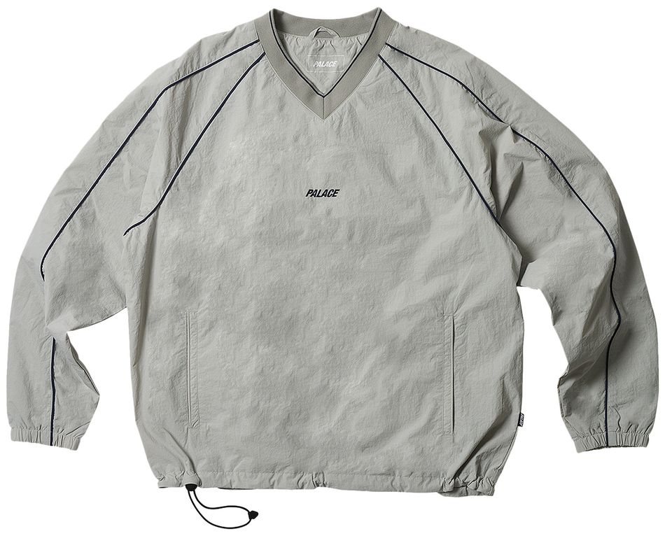 Buy Palace Piped Shell Pullover 'Grey' - P24JK064 | GOAT