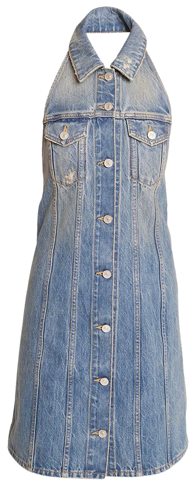 Buy Givenchy Halter Denim Dress 'Medium Blue' - BW21N15Y5A 420 | GOAT