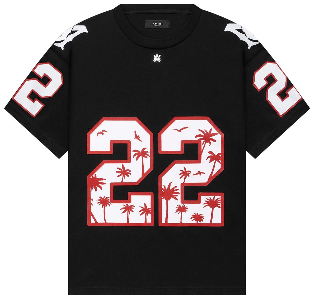 Buy Amiri Oversized 22 Football Tee 'Black' - PF23MJG007 001 BLAC | GOAT