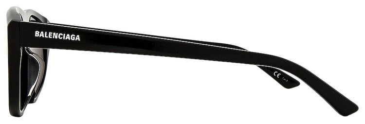 Buy Balenciaga Square Frame Acetate Sunglasses Shiny Black Bb0098s