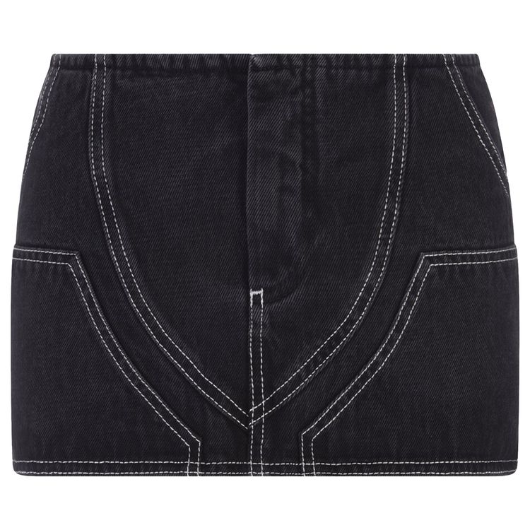 Buy Off-White Motorcycle Mini Skirt 'Black' - OWYF021S23DEN0011000 | GOAT