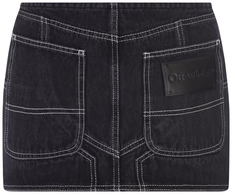 Buy Off-White Motorcycle Mini Skirt 'Black' - OWYF021S23DEN0011000 | GOAT