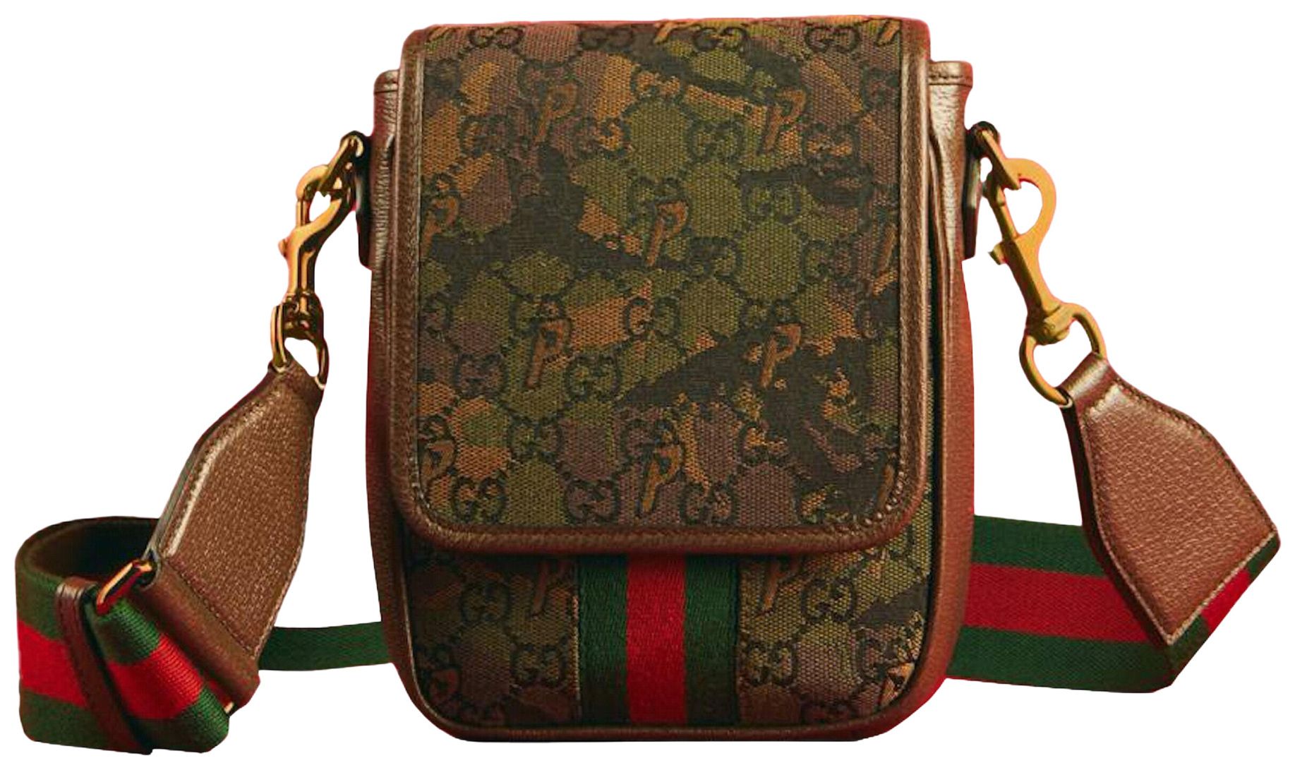 Buy Gucci x Palace GG-P Canvas Messenger Bag With Web Shoulder Strap ...