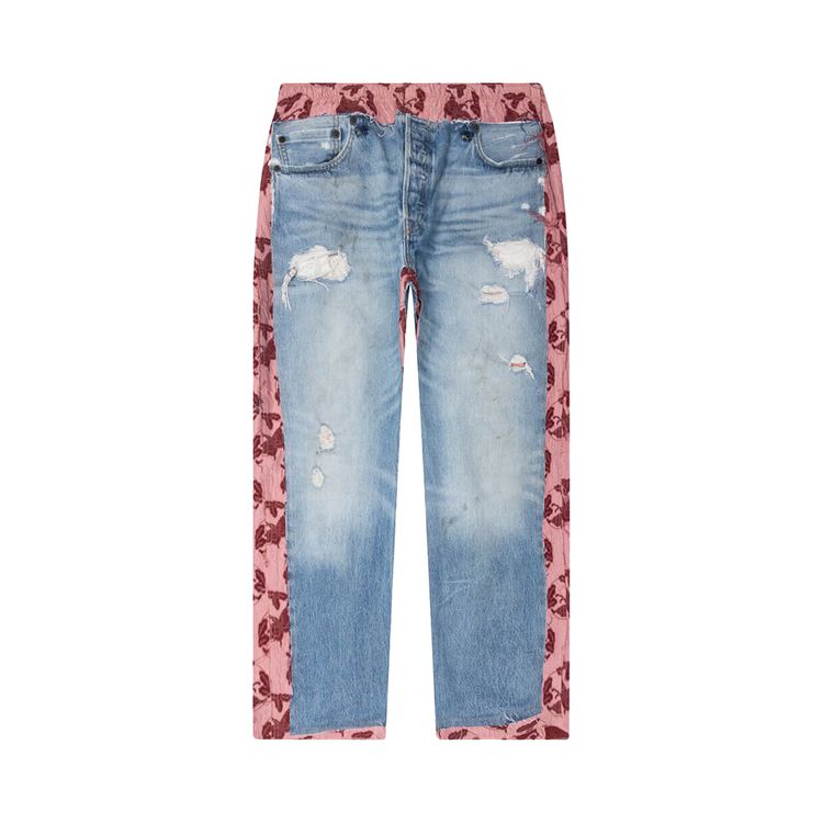 Buy Needles Jean Covered Pant 'Pink' - MR341 PINK | GOAT