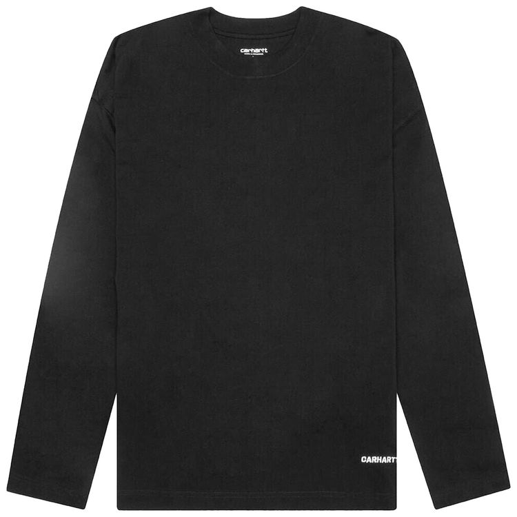 Buy Carhartt Wip Link Script Long Sleeve T Shirt Blackwhite