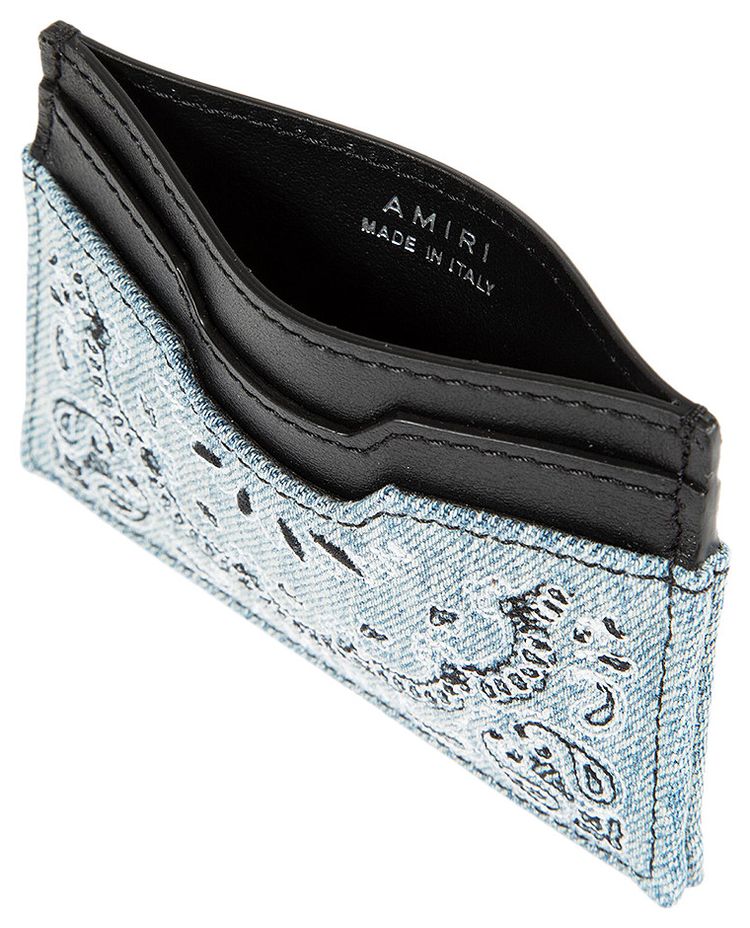 Buy Amiri Bandana Denim Card Holder Clay Indigo Pf23mca005 408 Clay