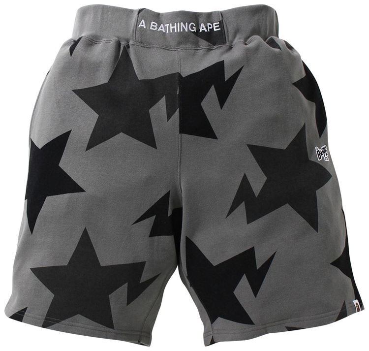 Buy BAPE Sta Pattern Wide Fit Sweat Shorts 'Black' - 1H80 153 006 BLACK ...