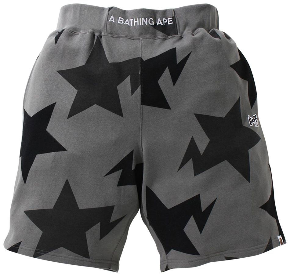 Buy BAPE Sta Pattern Wide Fit Sweat Shorts 'Black' - 1H80 153 006 BLACK ...