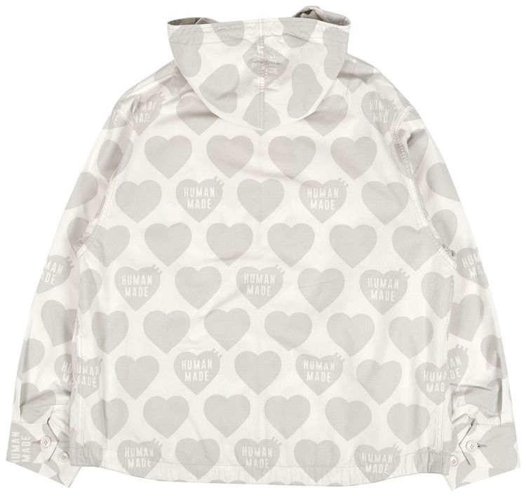 Buy Human Made Heart Zip Up Parka 'White' - HM25JK025 WHIT | GOAT