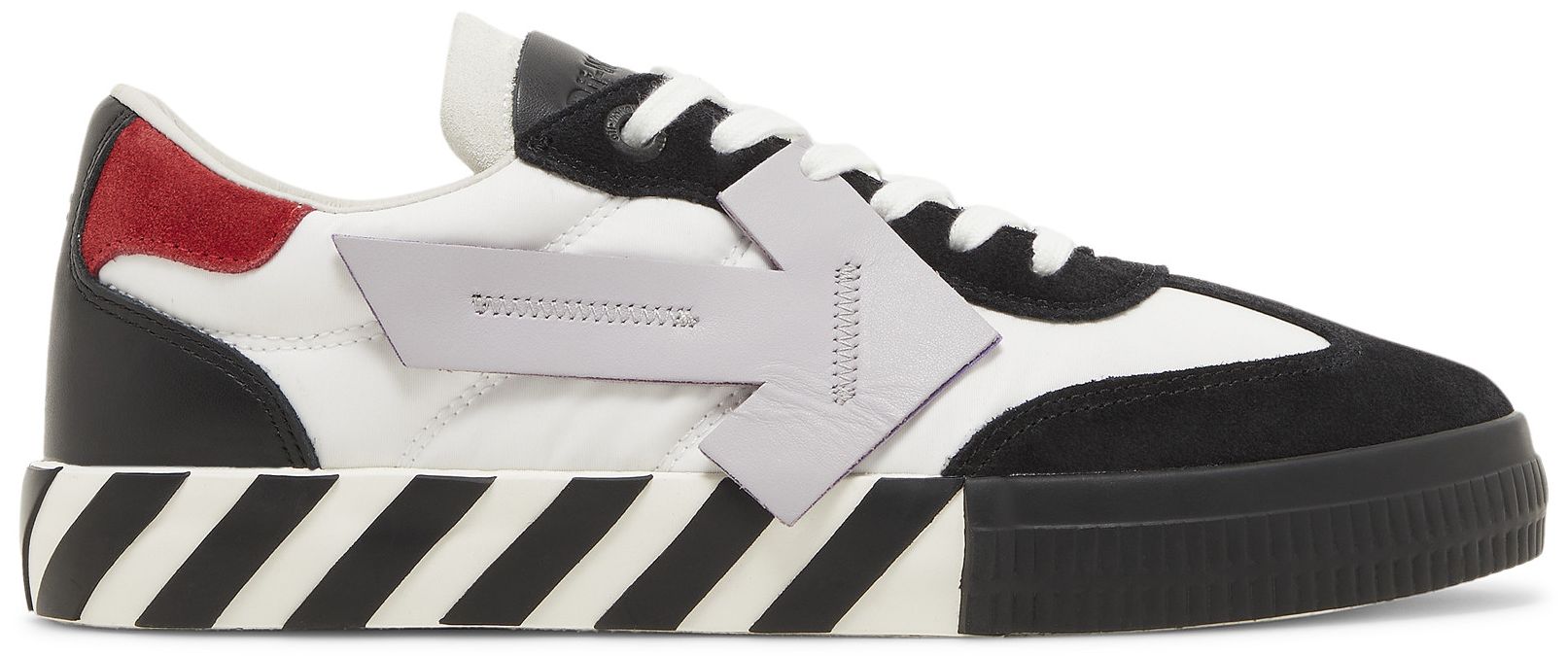 Buy Off-White Floating Arrow Low Vulc Leather 'Black White Red ...