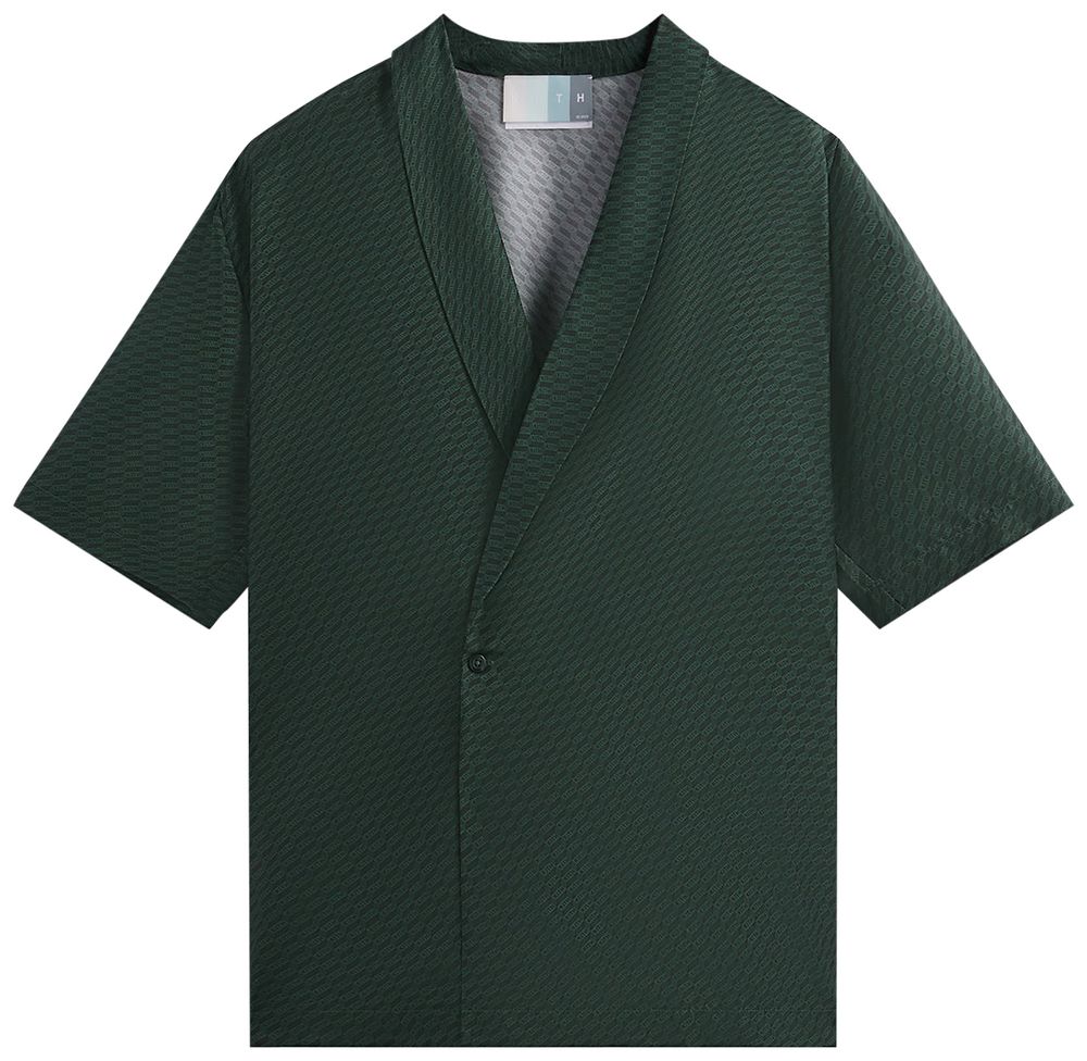 Buy Kith Monogram Silk Thompson Crossover Shirt 'Stadium' - KHM031517 ...