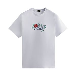 Buy Kith Script Needlepoint Tee 'White' - KHM031337 101 | GOAT