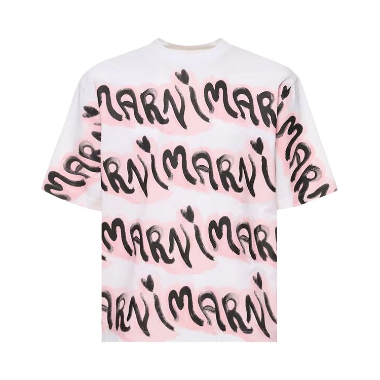 Buy Marni Logo T-Shirt 'Lily White' - HUMU0223PDUSCV47BLW01 | GOAT