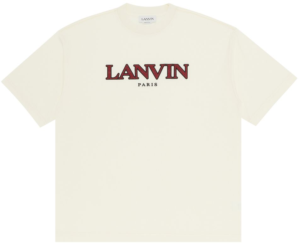Buy Lanvin Curb Oversized Fit Tee 'Cream' - RW TS0022 J207 A23CR | GOAT