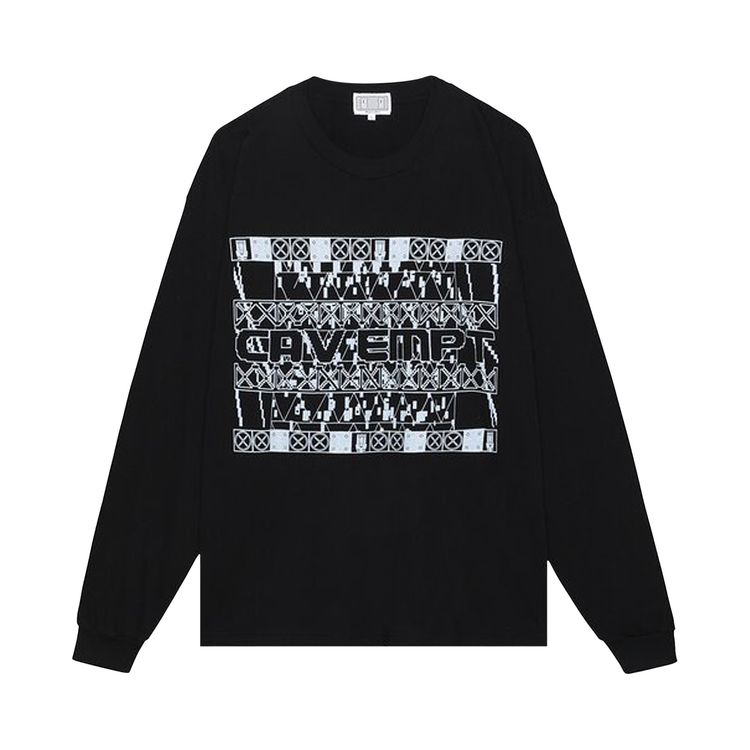 Buy Cav Empt Aligning Big Long-Sleeve Tee 'Black' - CES23LT03 BLAC | GOAT